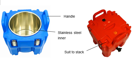 Food Insulation Buckets with Stainless Steel Inner Buckets Seepage ...